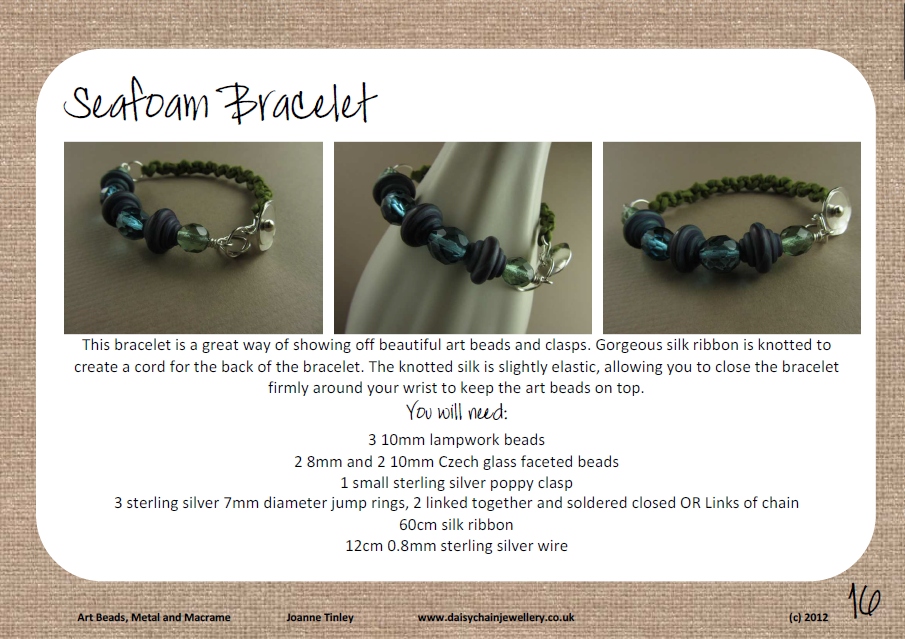 Joanne Tinley Jewellery: Macramé, Art Beads and Wire