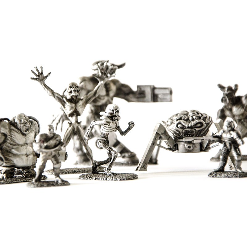 Wargame News and Terrain: Bethesda: Doom Pewter Miniatures Set