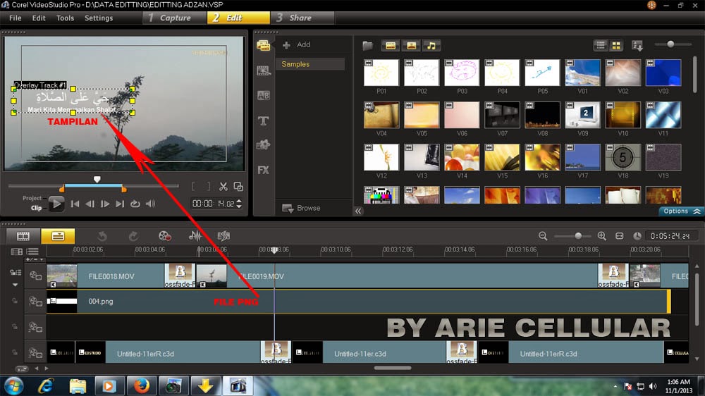 Text Arab Adzan dan MP3 - ARIE CELLULAR