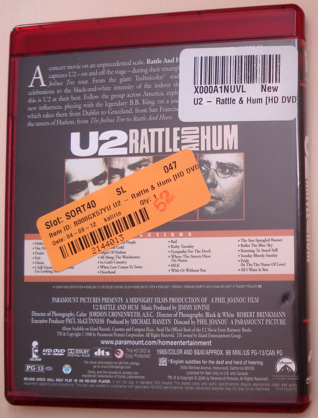 U2 Sombras e Árvores Altas - Blog: HD DVD - U2 Rattle And Hum