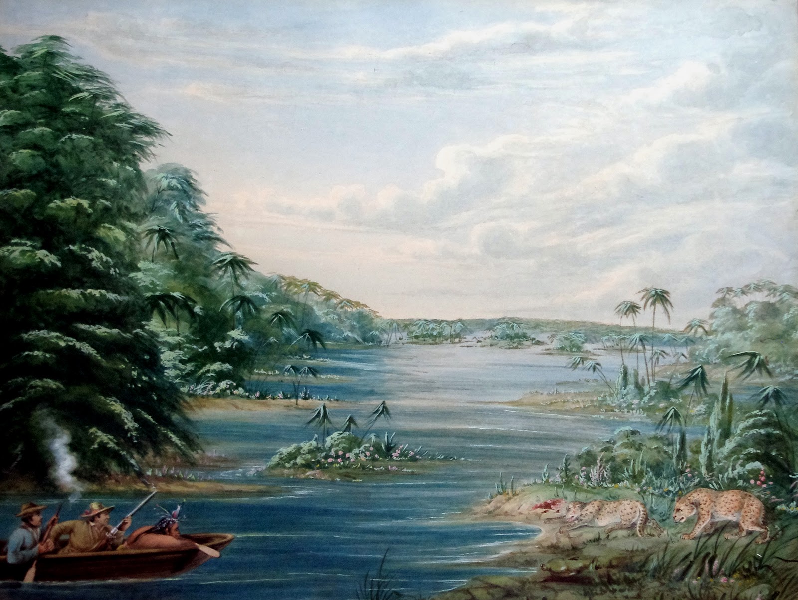 A Spectacular Watercolor by the Renown artist George Catlin