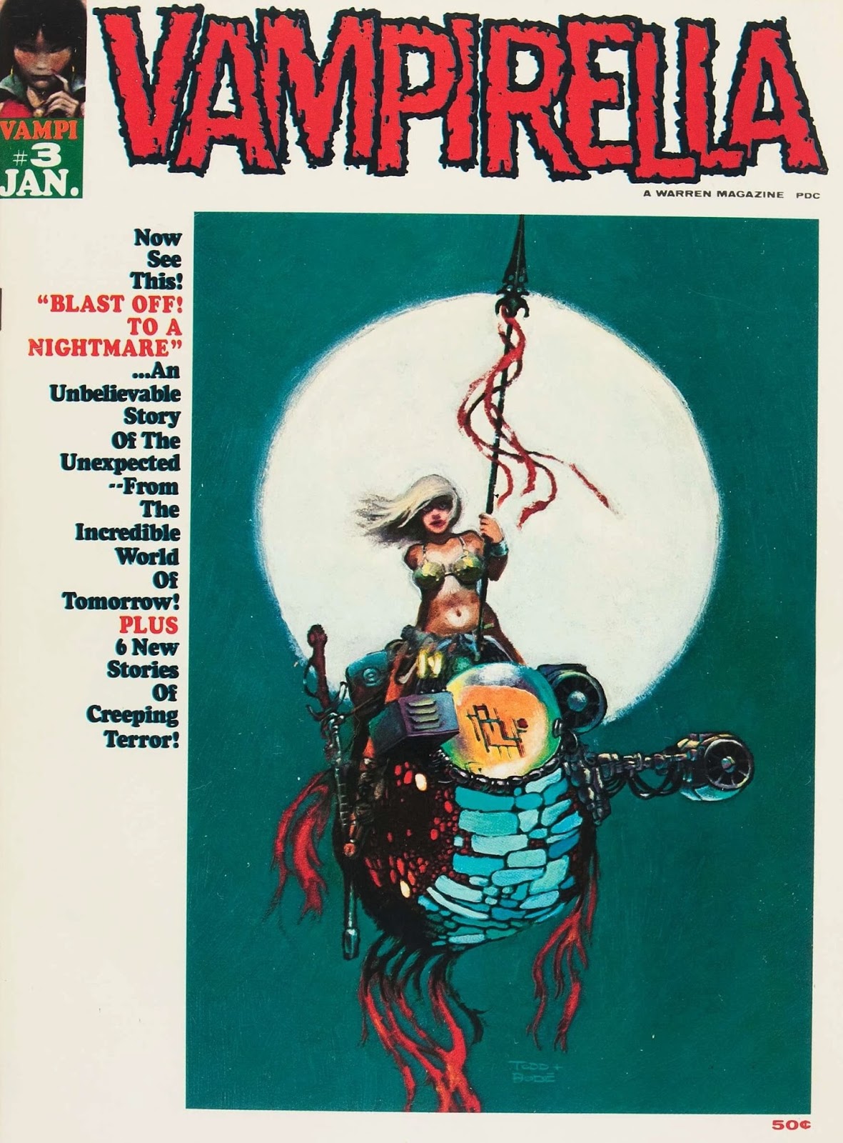 Cap'n's Comics: Vampirella #3 Cover by Vaughn Bode and Larry Todd