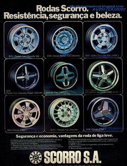 AUTOS CLÁSSICOS: ACESSÓRIOS - RODAS SCORRO