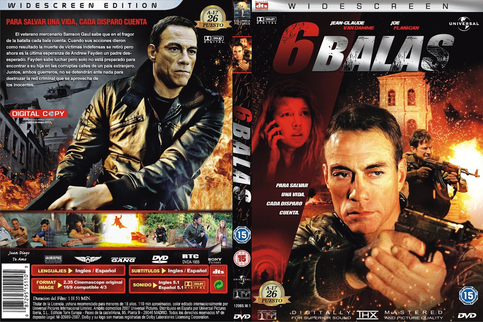 Cover: 6 bullets dvd