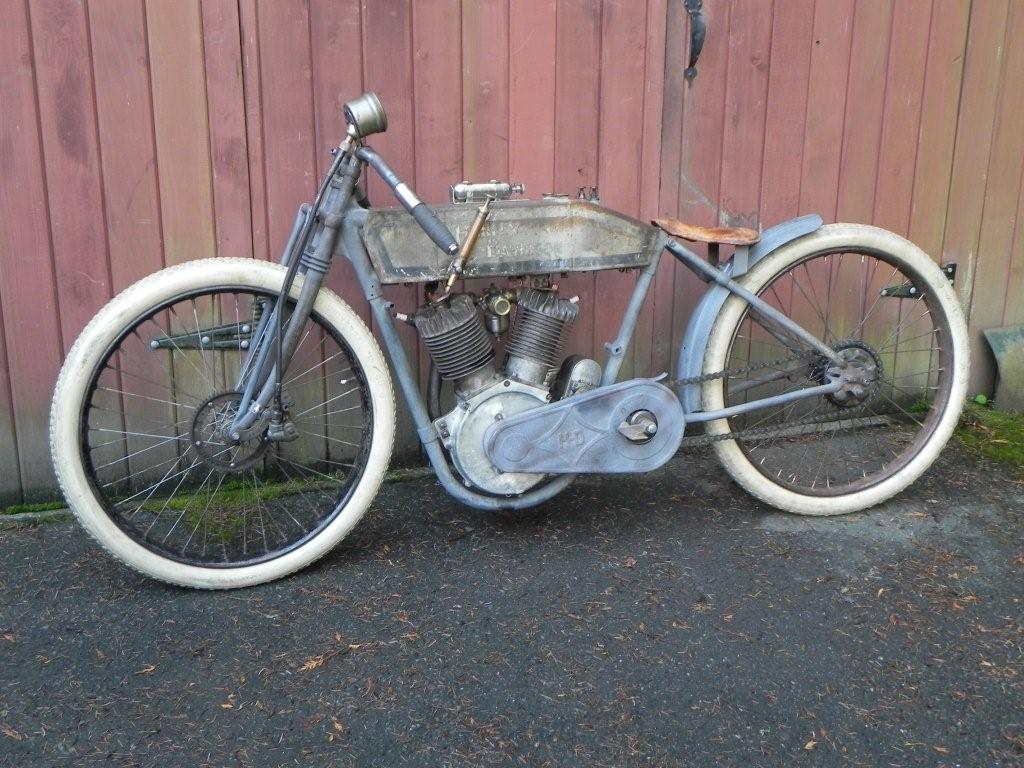 Belinfante-Indian-motorcycles: 1913 Harley Davidson twin racer For Sale