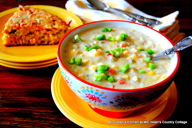 Corn Chilies and Chicken Chowder