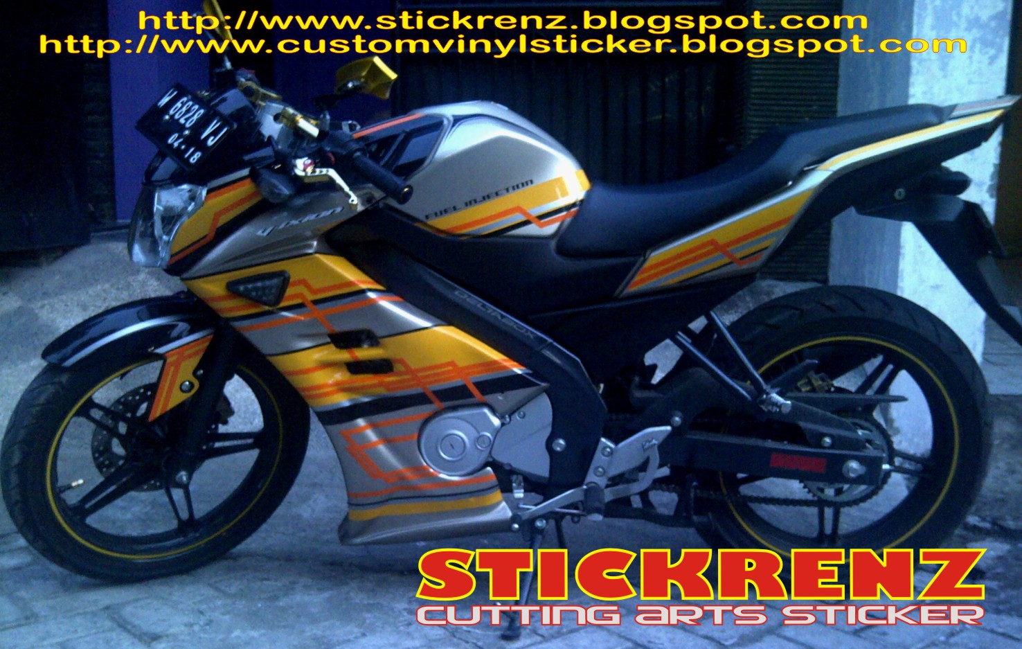 STICKRENZ: Yamaha New Vixion Gold Custom Striping (Mr. Bintang - Sidoarjo)