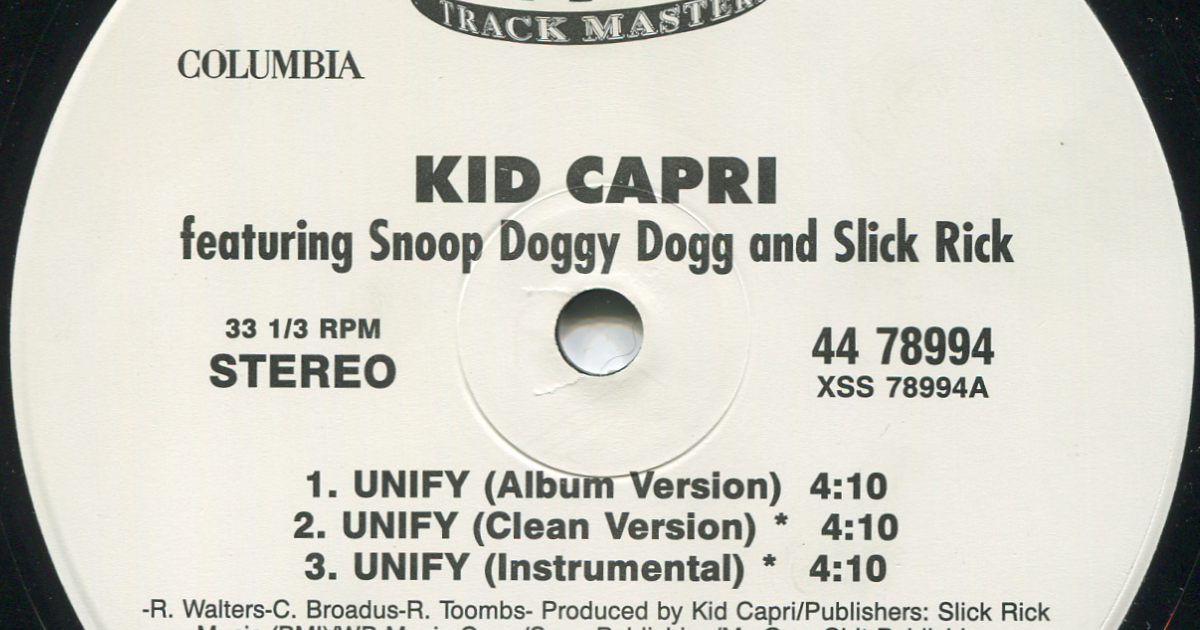 Rap Nerds: Kid Capri - Unify 12"