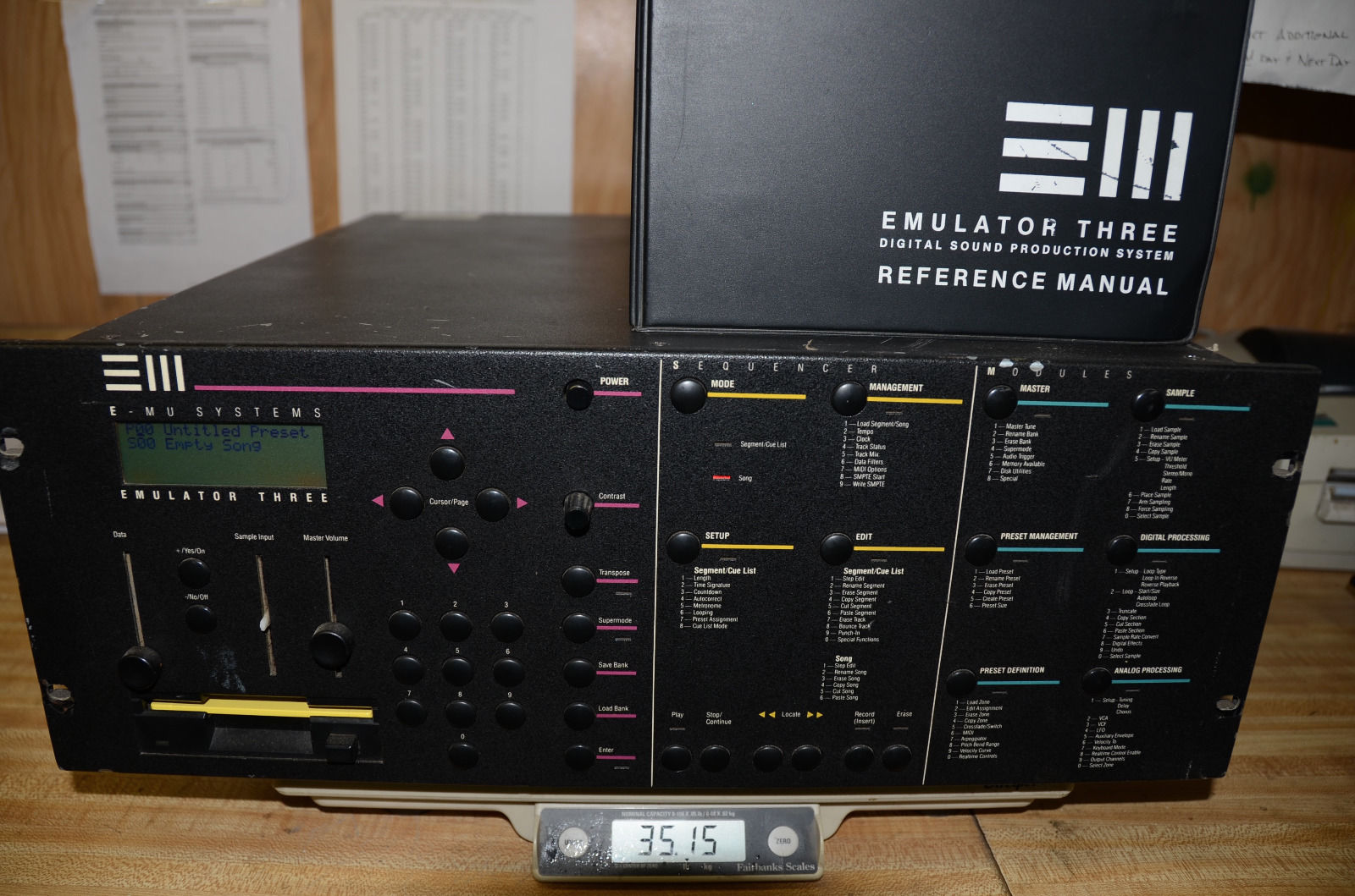 MATRIXSYNTH: Emu Emulator EIII Rack 16 bit Sampler