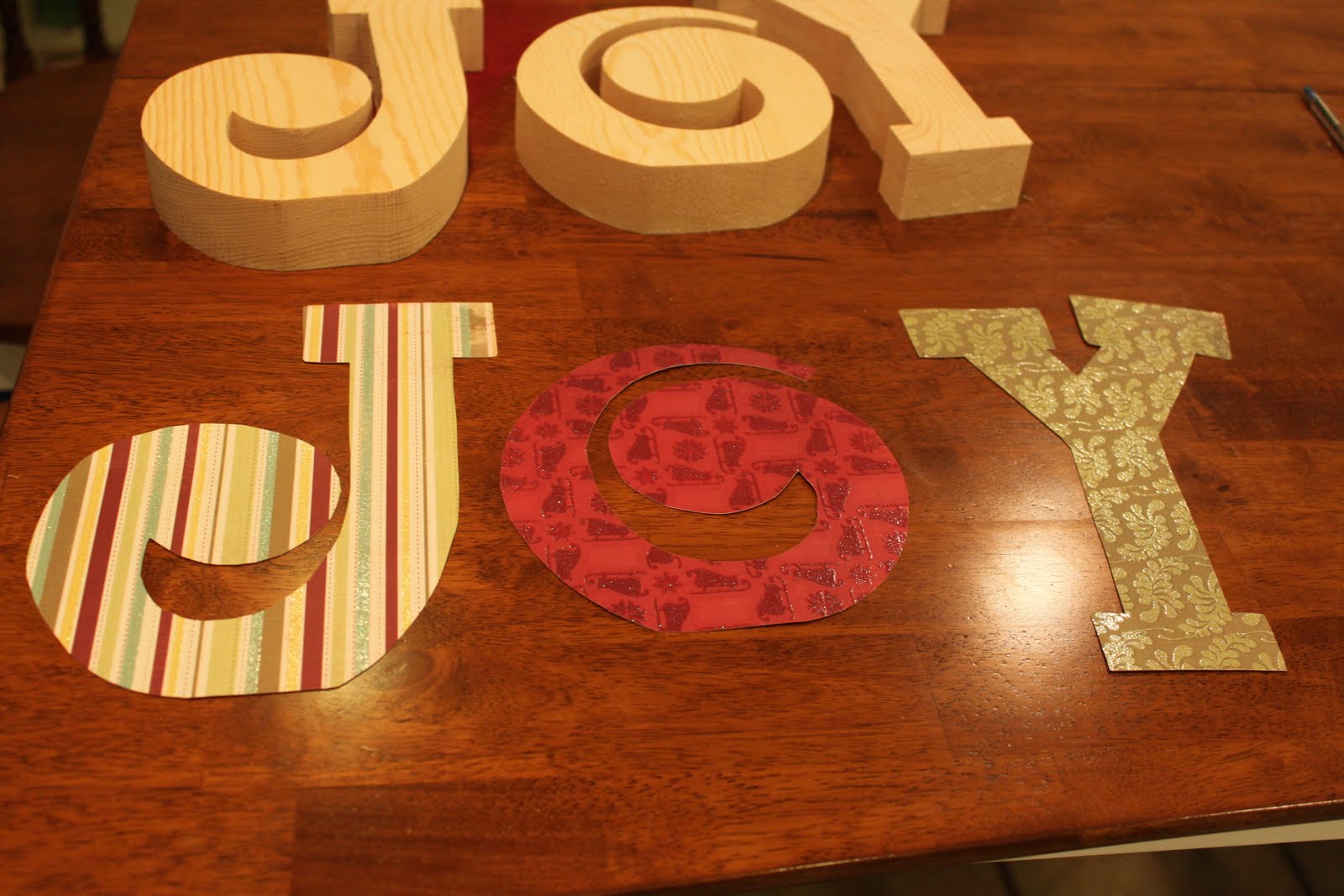 Crafty Wood Cutouts: JOY - Keeping it Simple