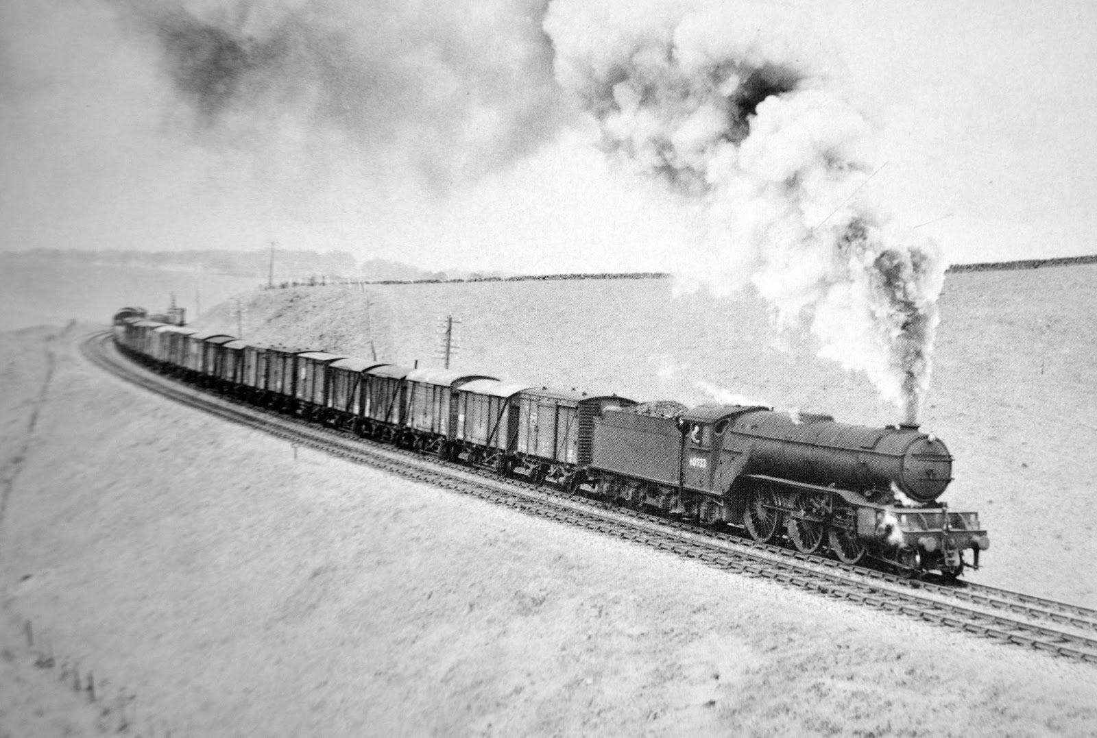 Tour Scotland: Old Photograph Steam Train Falahill Scotland