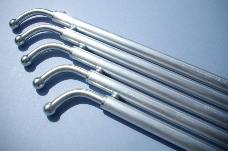 Metal Window Parts: Sash window poles and Packers.