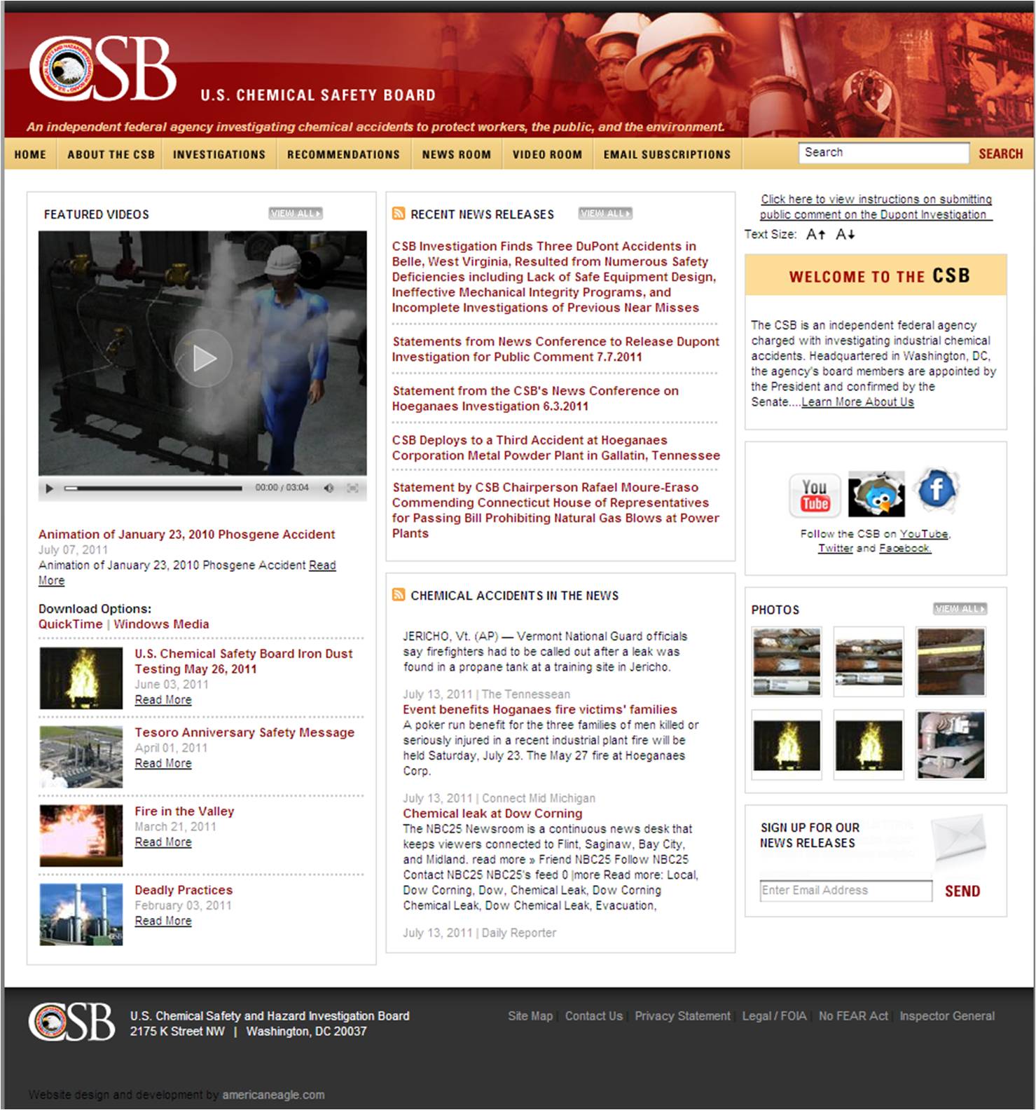 OSH The Journey: CSB - US Chemical Safety & Hazard Investigation Board