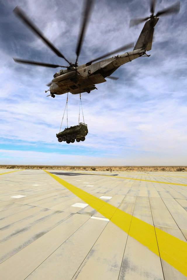 SNAFU!: LAV-A2/C2 sling loaded by a CH-53E courtesy of Combat Logistics ...