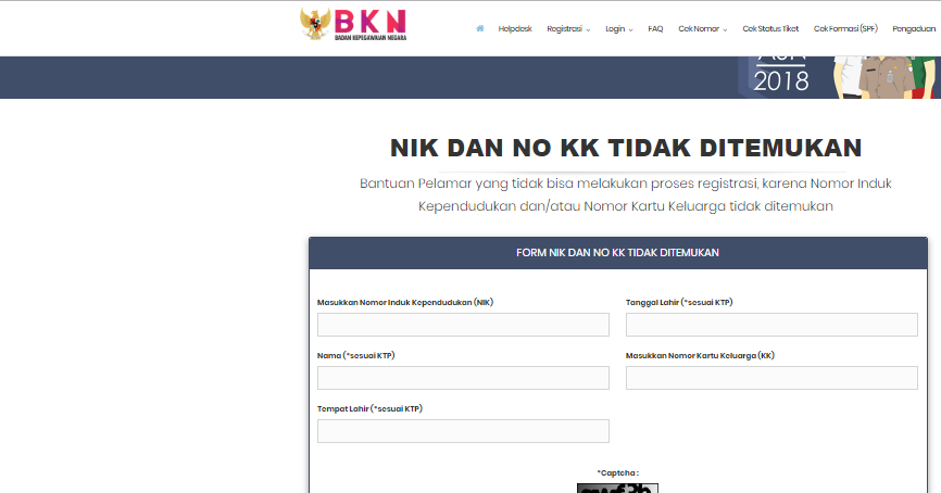 Solusi Nik dan No KK tidak ditemukan Saat daftar sscn.bkn.go.id - Modul ...