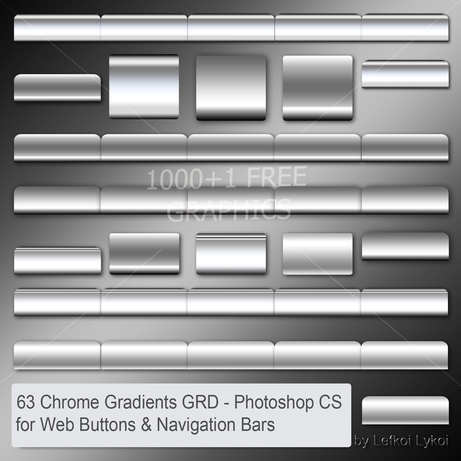 63 Chrome Gradients GRD - Photoshop CS for Web Buttons & Navigation ...
