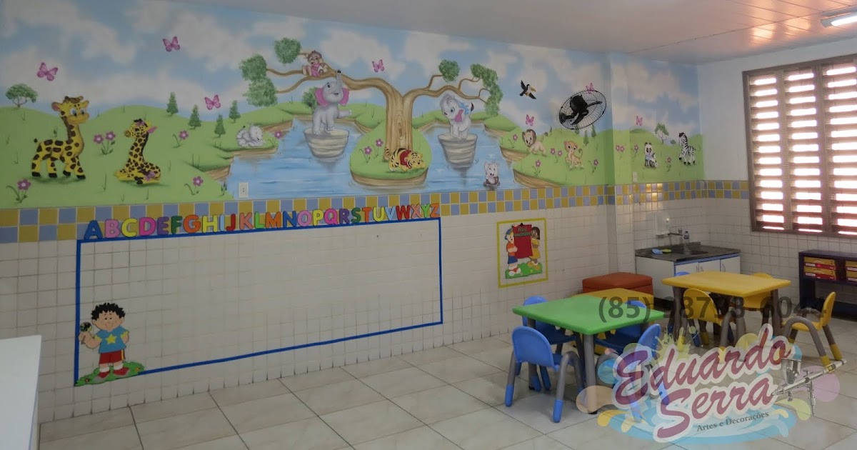 Eduardo Serra: Decoração em Parede de Escola (Colégio Santa Isabel) Safari