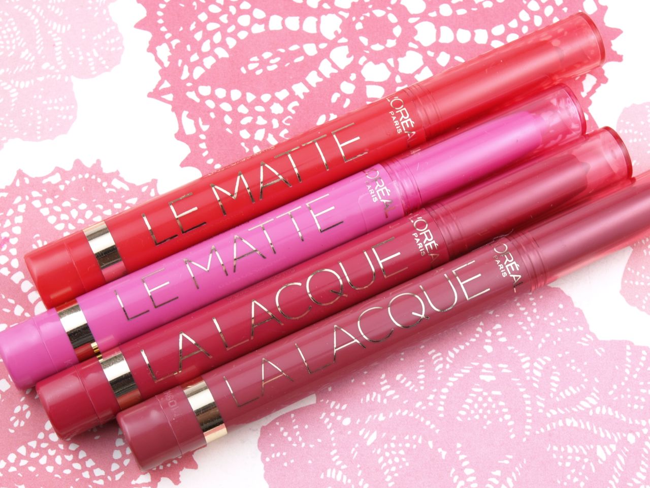 L'Oreal Le Matte & La Lacque Full Coverage Lip Colors: Review and ...