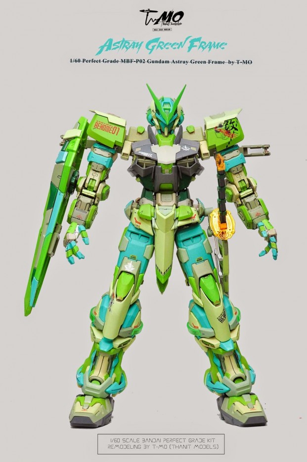 Custom Build: PG 1/60 Gundam Astray "Green Frame" + Tri Tactical Arms