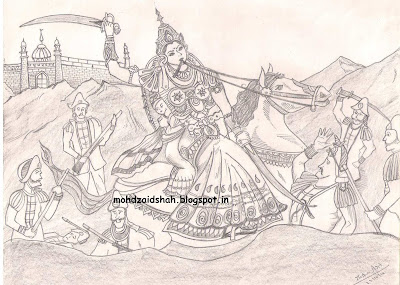 The Sketching Hands: Jhansi ki Rani Maharani Laxmi Bai