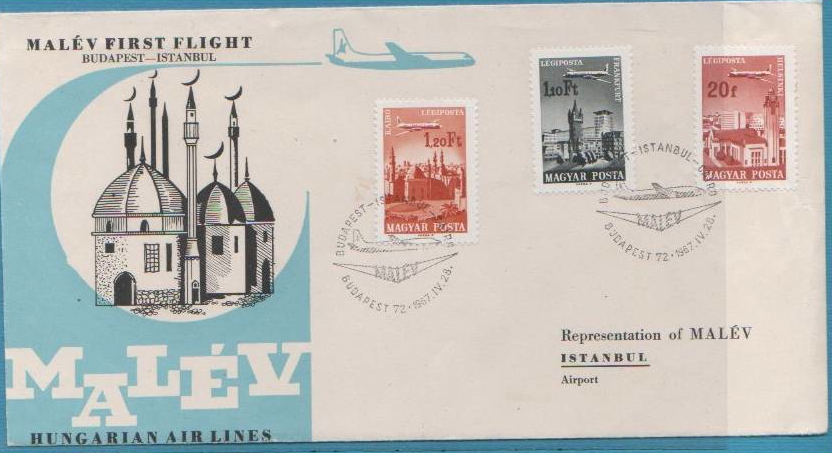 The Timetablist: Malév: First Flight from Budapest to Istanbul, 1957