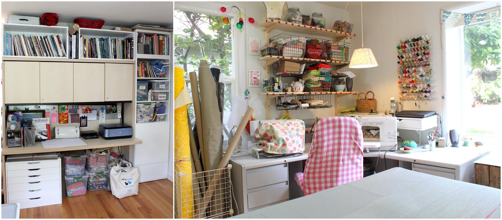 Peppermint Pinwheels - On The Design Wall: Sewing Studio Upgrade