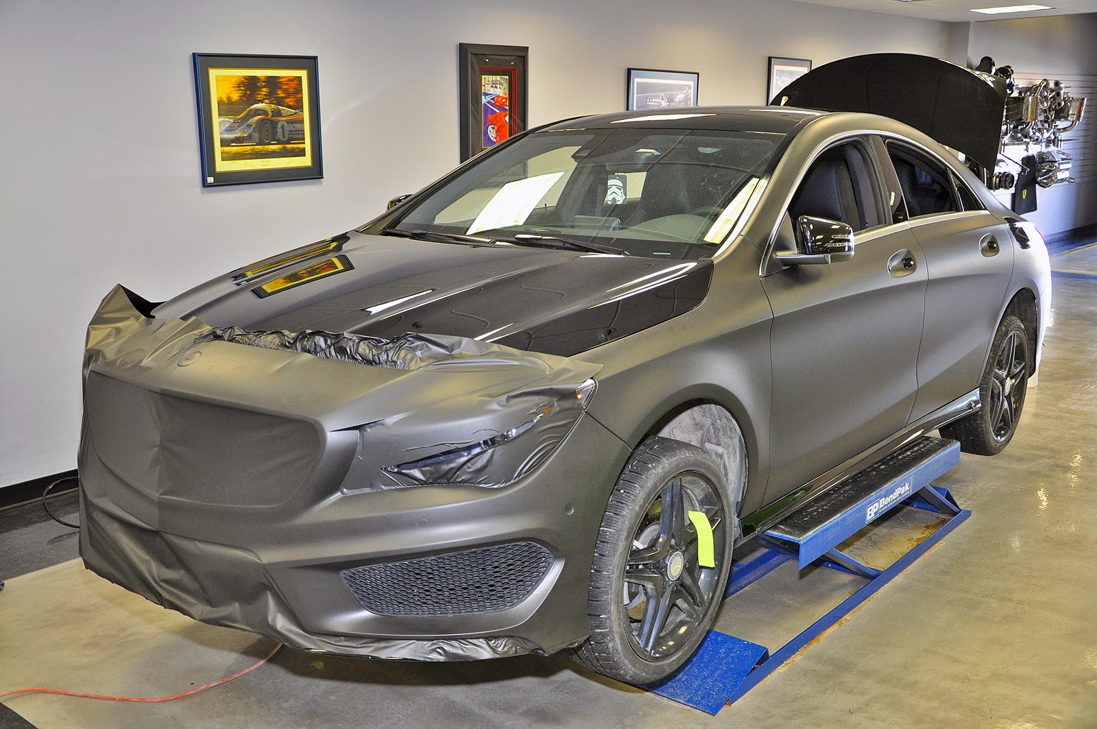 ZR Auto Blog: Matte Black Wrap Installation on A Mercedes CLA 250 4Matic