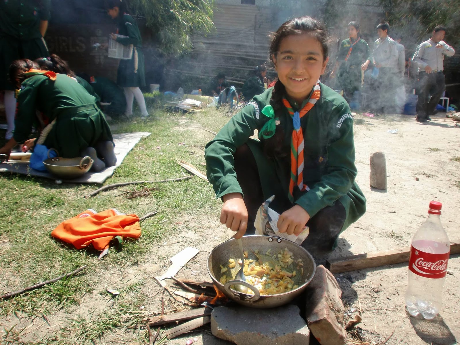 Nepal Scout: Photos of Cooking at Bagmati Scout Troop