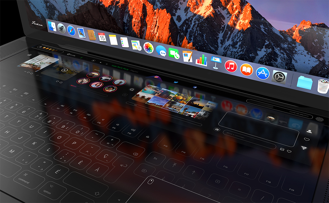 Conceito: designer imagina uma Touch Bar ampliada para o Macbook ...