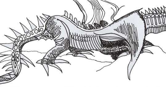 Art By-Products: Slinky Inky Dragon