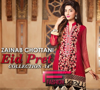 Zainab Chottain Eid Pret Collection 2014-2015 | Mawra Hocane Eid ...