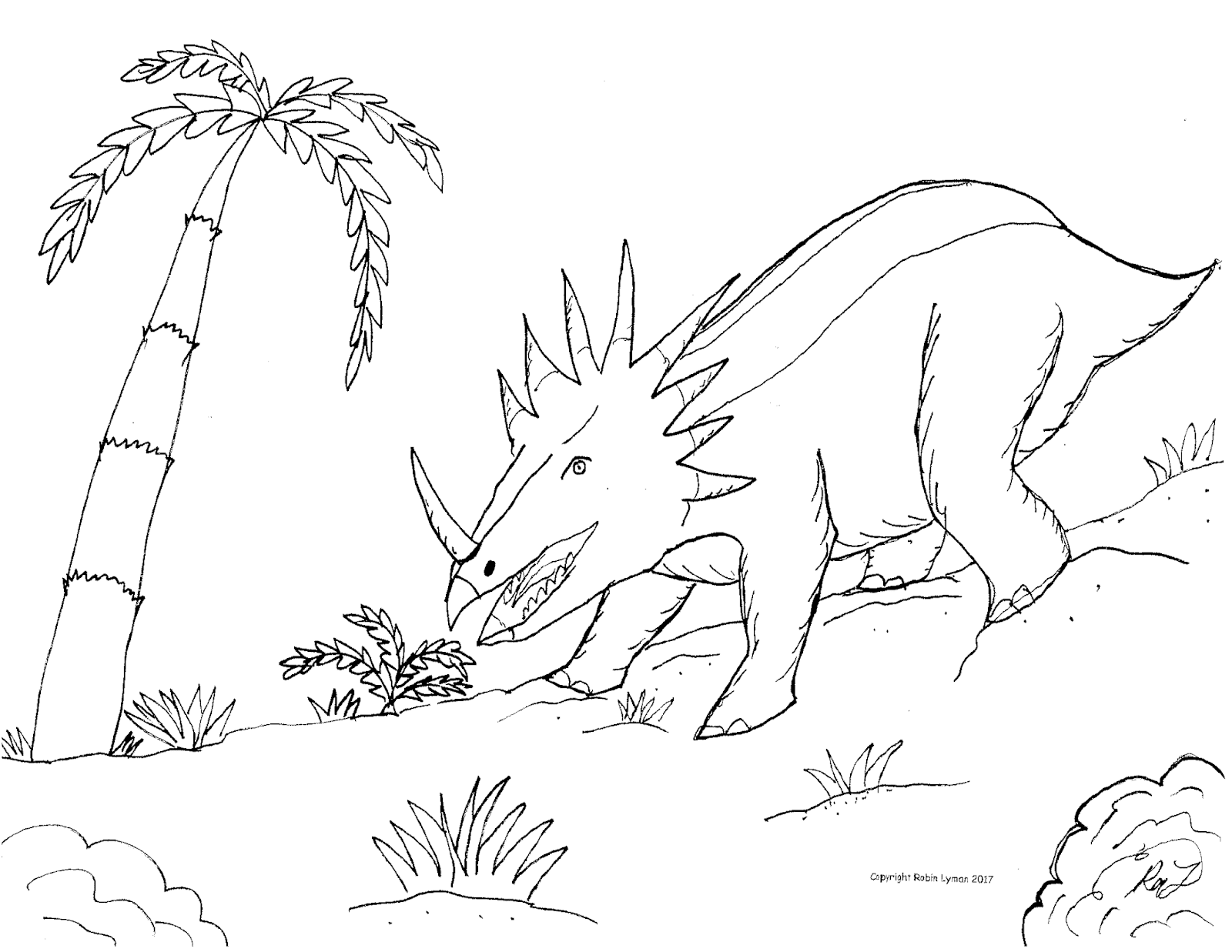 Robin's Great Coloring Pages: Triceratops and some other Ceratopsian ...