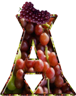 Alfabeto relleno con uvas. - Oh my Alfabetos!