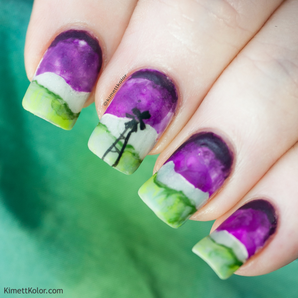 Stormy Skies Nail Art for Kelly | Kimett Kolor