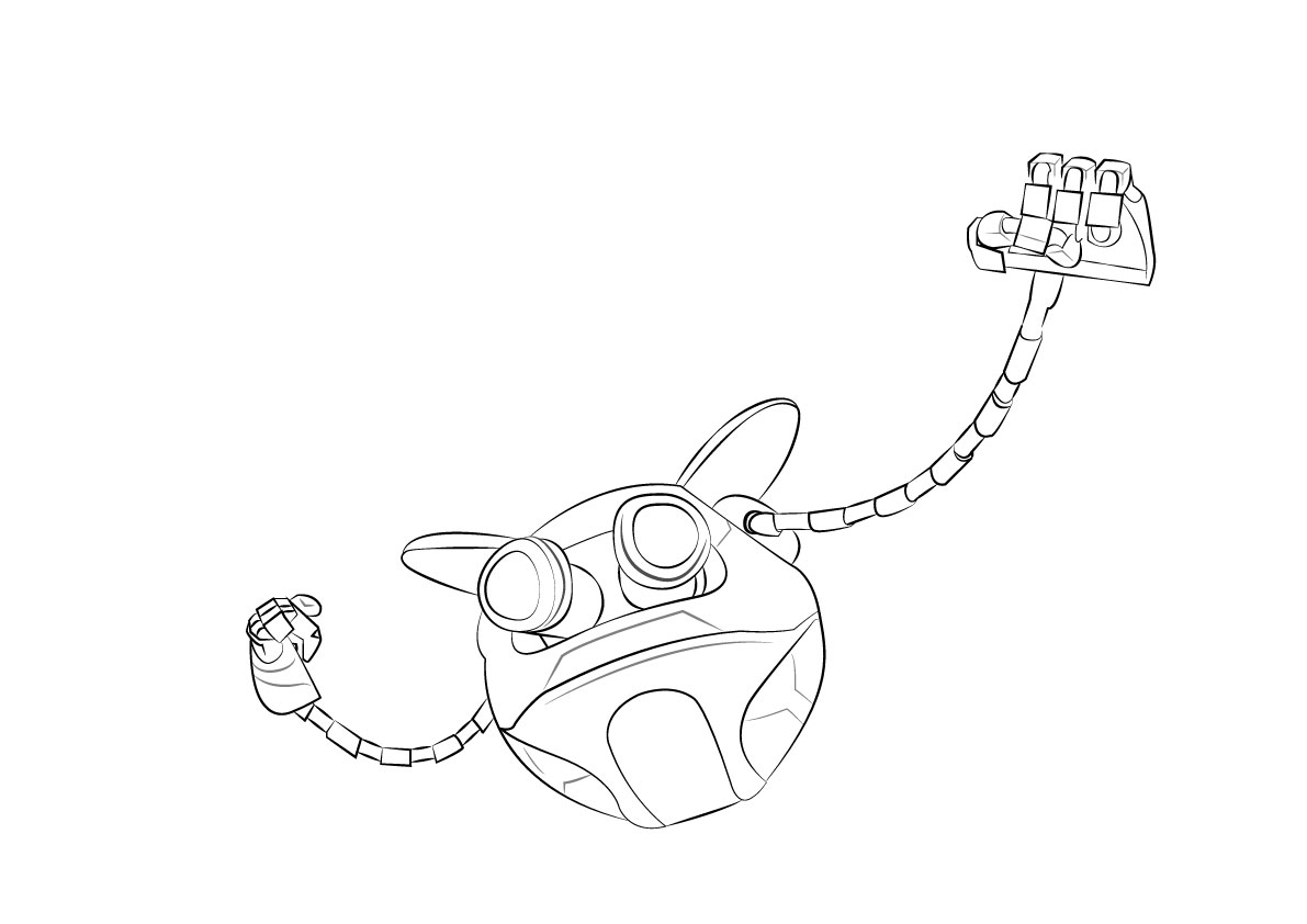 Ochobot from Boboi Boy - Gambar Mewarna