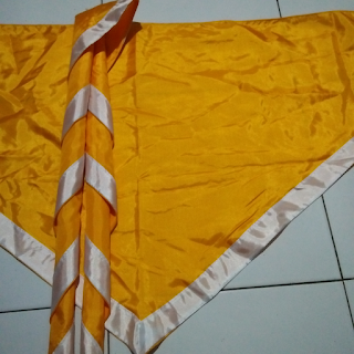 Scarf Pramuka Kuning List Putih - Alat Pramuka Online