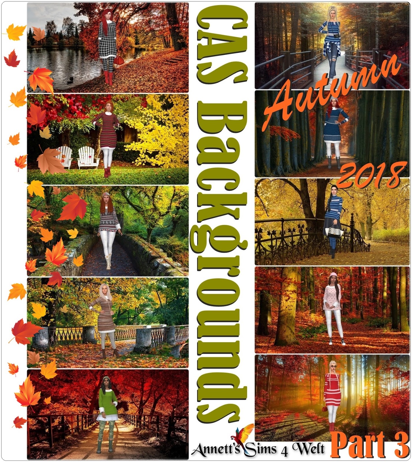 Annett's Sims 4 Welt: CAS Backgrounds "Autumn 2018" Part 3