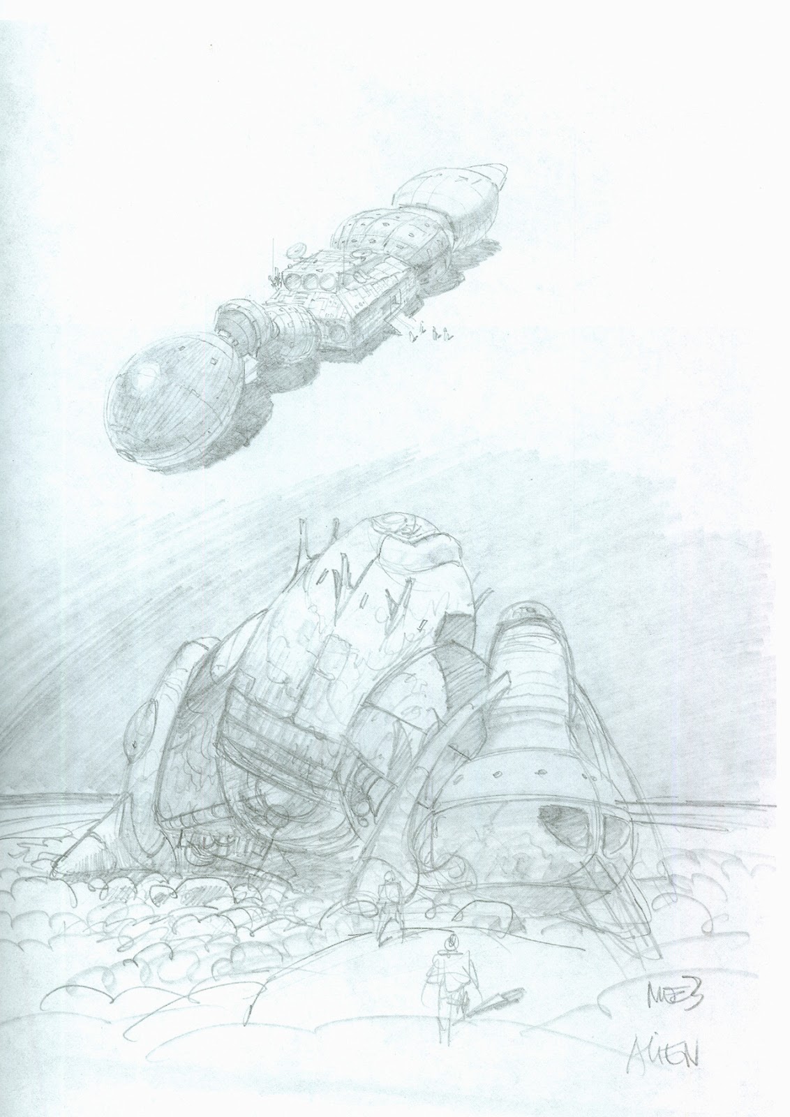 Alien Explorations: Alien: Moebius' Alien spaceship concepts for Alien ...