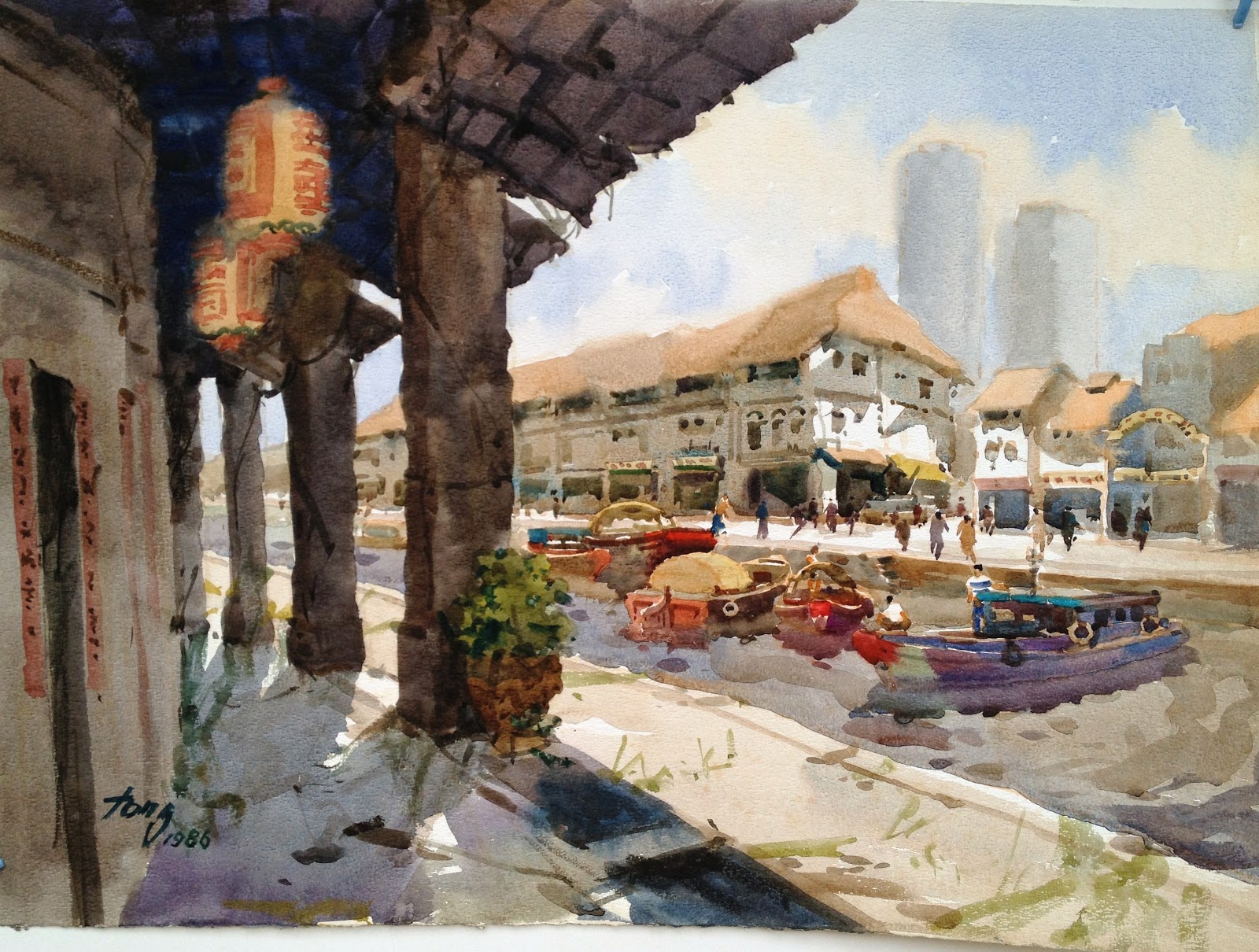 Tong Chin Sye 童振狮, 1939 | Watercolor painter | Tutt'Art@ | Pittura ...