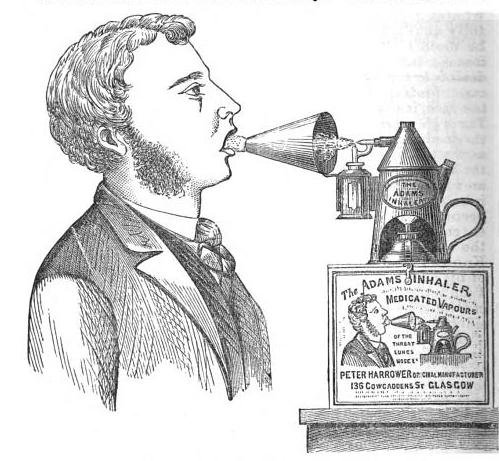 Asthma History: 1864: Seigle and Adams steam powered Inhaler