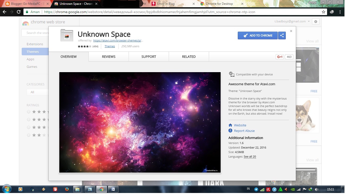 CARA MERUBAH TEMA TAMPILAN GOOGLE CHROME