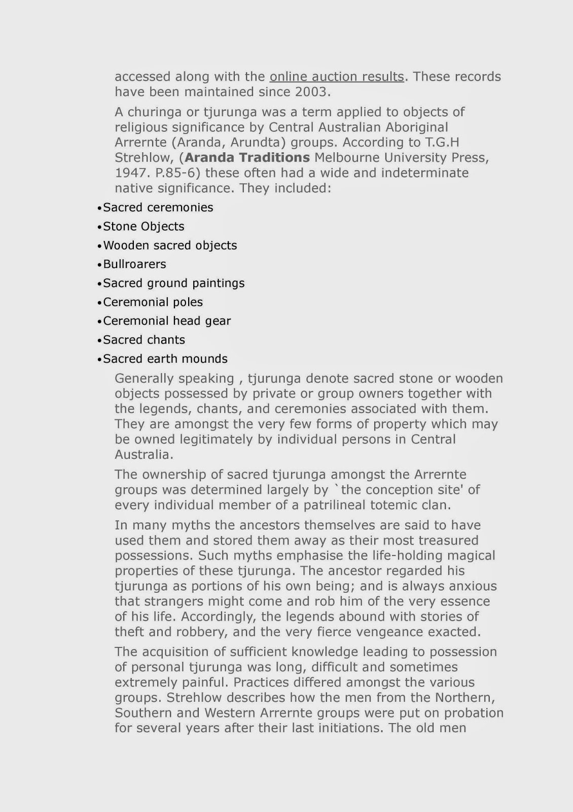 Trivial Art Tribal Art = TA-TA : The Churinga or Tjurunga docs Part 1 ...