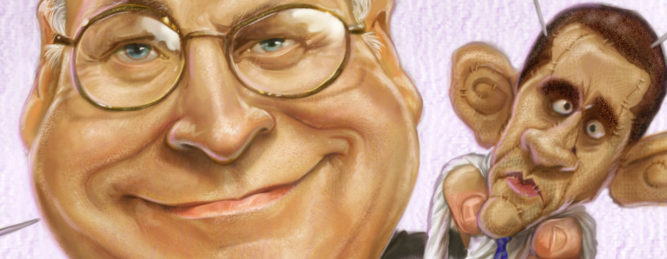 THOSE BOWLING IGUANAS: i got to draw DICK CHENEY a few years ago