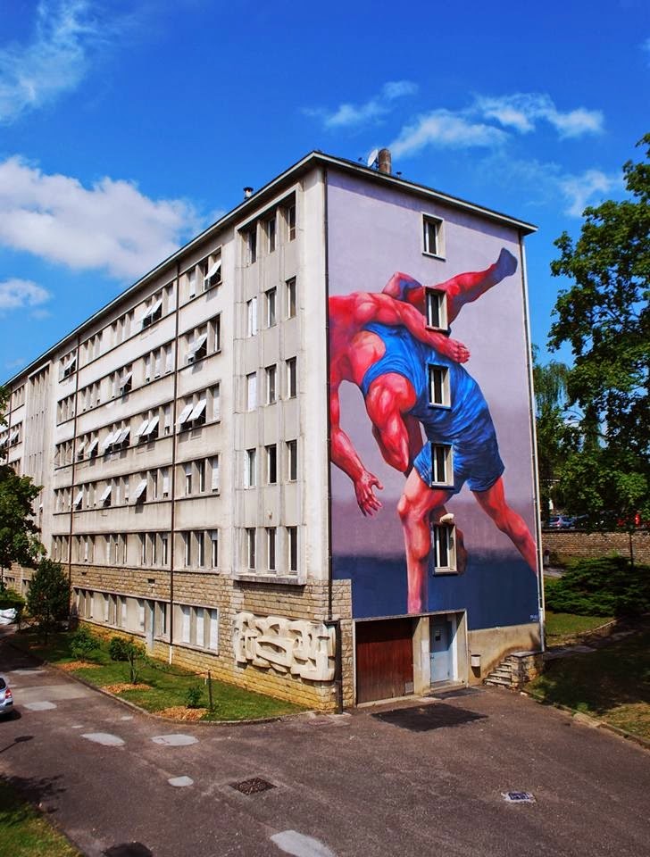 JAZ New Mural For Bien Urbain ’14 – Besancon, France – StreetArtNews