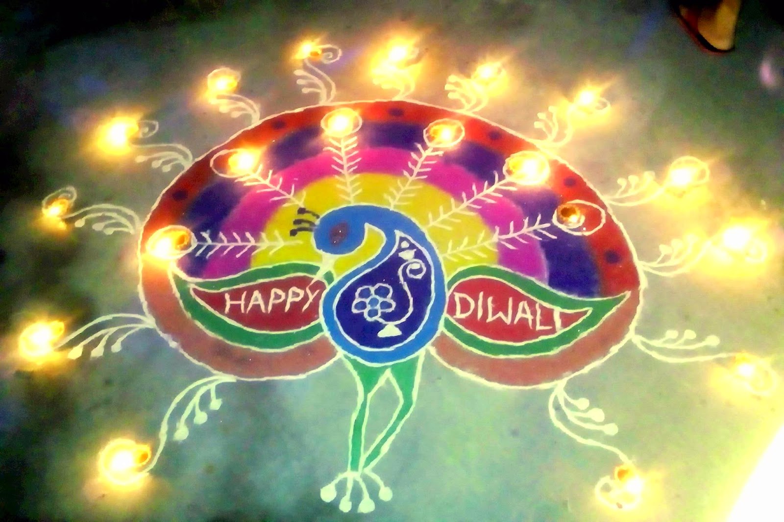 Peacock Rangoli Designs