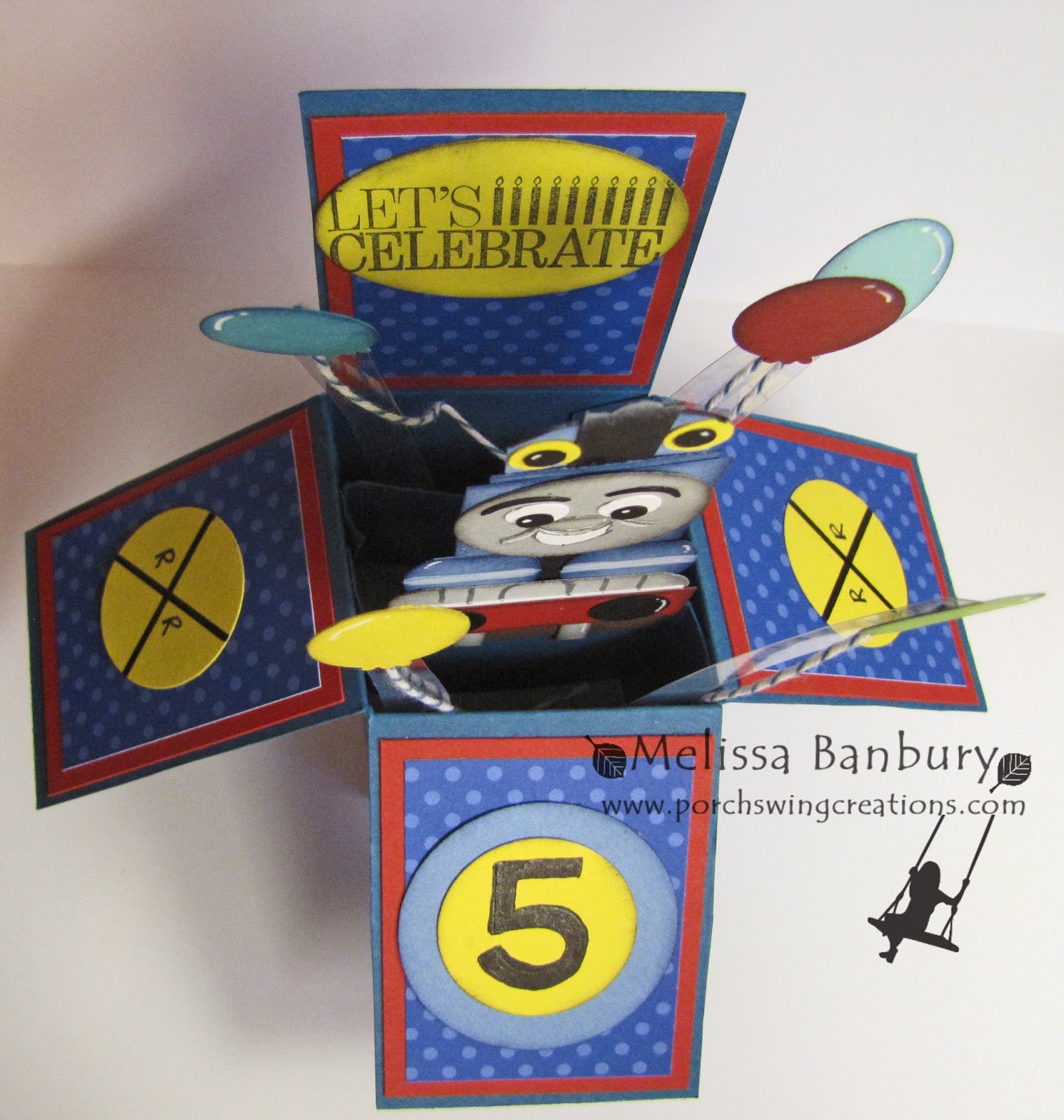 Porch Swing Creations: Thomas the Train Card in a Box