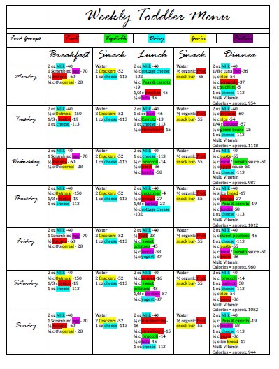 Toddler Menu - Ash Tree Meadow
