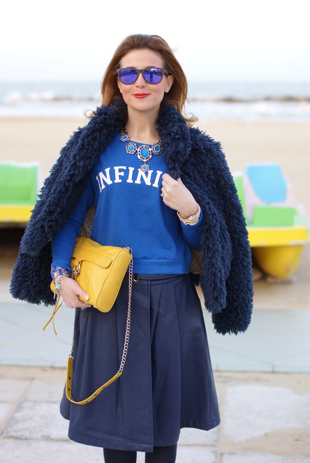 Faux leather and fur, True blue | Fashion and Cookies - fashion and ...