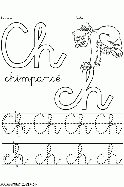 Programa de actividades segundo bimestre primero A: Letra Ch