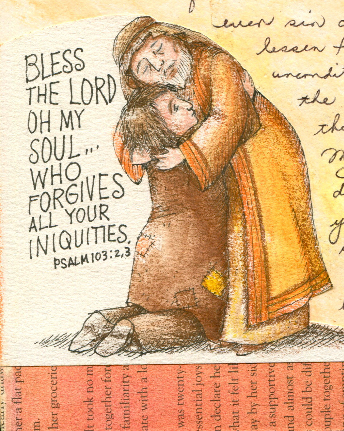 Love and Forgiveness: Prayer Journal Illustration